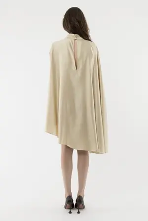 Arakii Poncho Turtleneck Dress