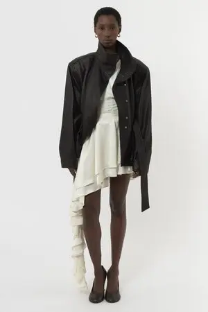 Arakii Asymmetric Viscose Ruffle Skirt