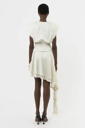 Arakii Asymmetric Viscose Ruffle Skirt