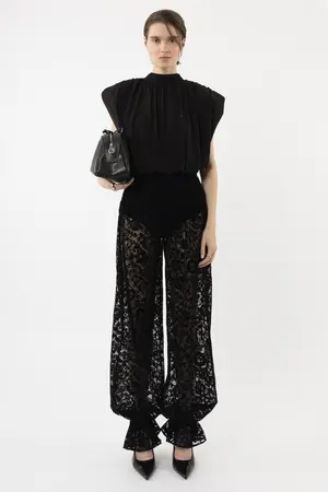 Arakii Velvet Lace Balloon Pants