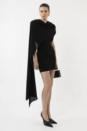 Arakii Deep V-neck Mini Dress