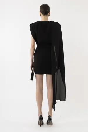 Arakii Deep V-neck Mini Dress