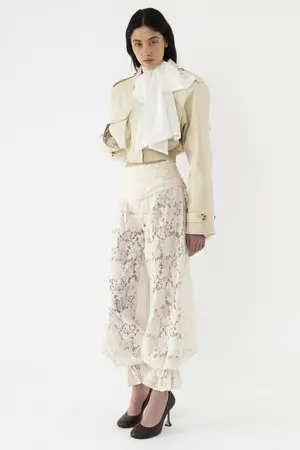 Arakii Velvet Lace Balloon Pants