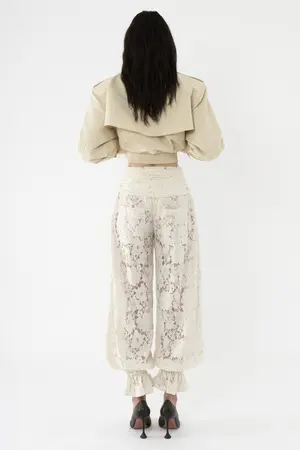 Arakii Velvet Lace Balloon Pants