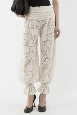 Arakii Velvet Lace Balloon Pants