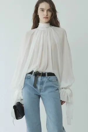 Arakii Silk Balloon Blouse