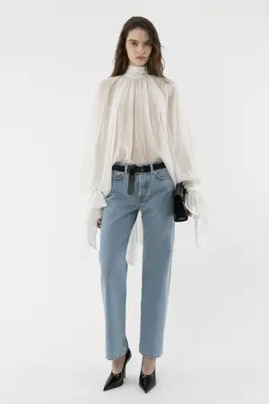 Arakii Silk Balloon Blouse