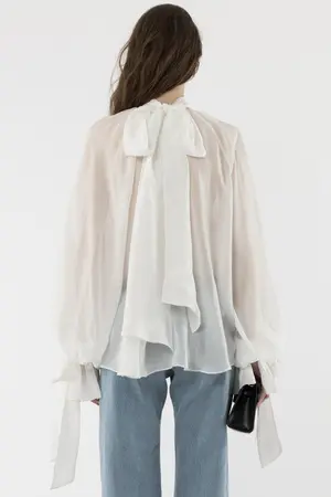 Arakii Silk Balloon Blouse