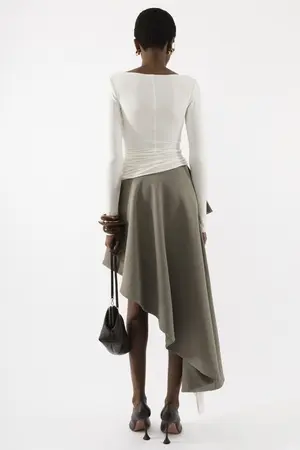 Arakii Spiral Skirt - Greige