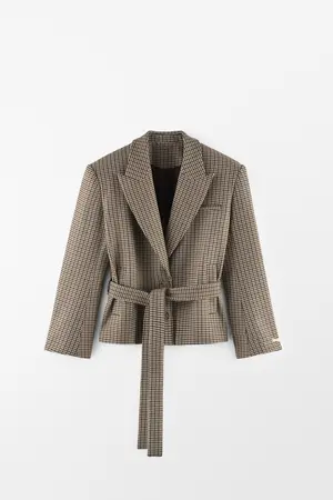 Arakii Checked Belt Jacket