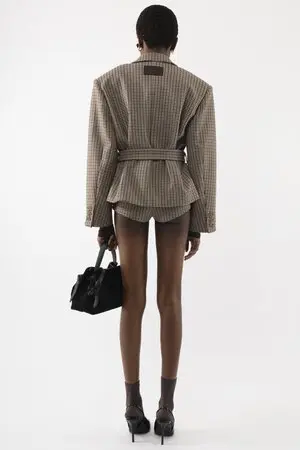 Arakii Checked Belt Jacket