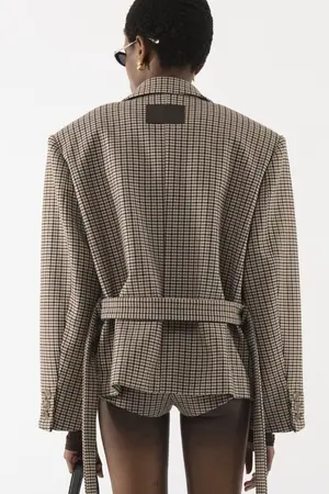 Arakii Checked Belt Jacket