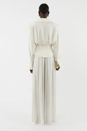 Arakii Pleated Silk Pants