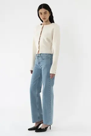 Arakii Wool Shoulder Pad Cardigan
