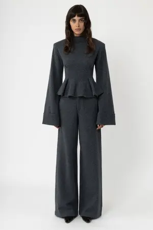 Arakii Knitted Peplum Turtleneck