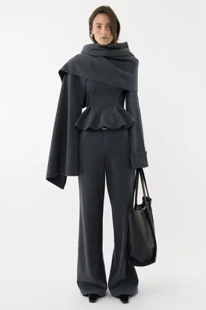 Arakii Knitted Peplum Turtleneck