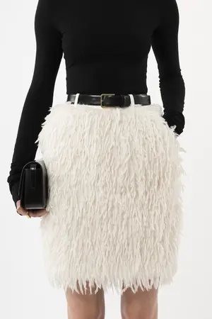 Arakii Feather Pencil Skirt