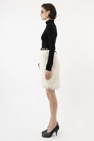 Arakii Feather Pencil Skirt
