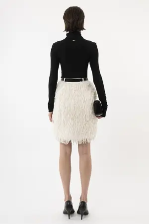 Arakii Feather Pencil Skirt
