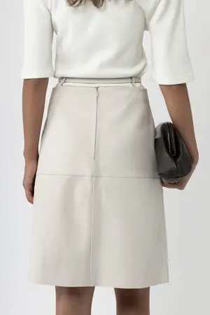 Arakii Belted Leather Skirt
