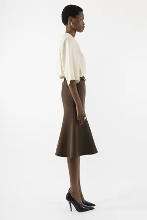 Arakii Sculptured Midi Skirt