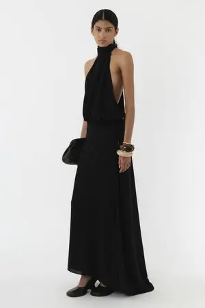 Arakii Deep Back Halter Dress