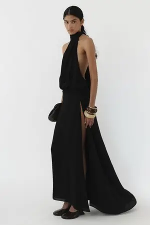 Arakii Deep Back Halter Dress