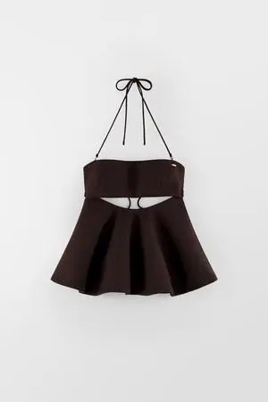 Arakii Tailored Peplum Bandeau Top