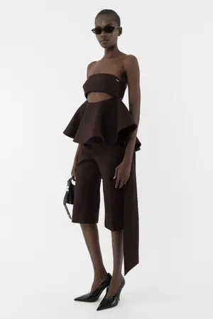 Arakii Tailored Peplum Bandeau Top