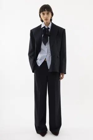 Arakii Suit Pants - Navy Stripe