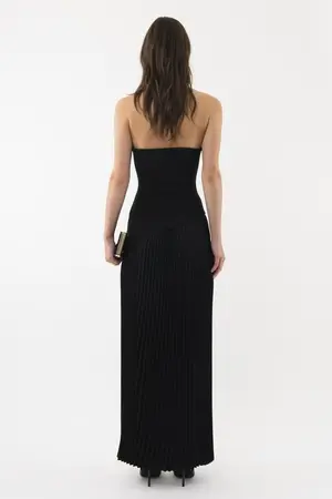 Arakii Pleated Slit Dress