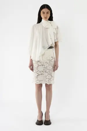 Arakii Flowy Silk Cape - Off-white