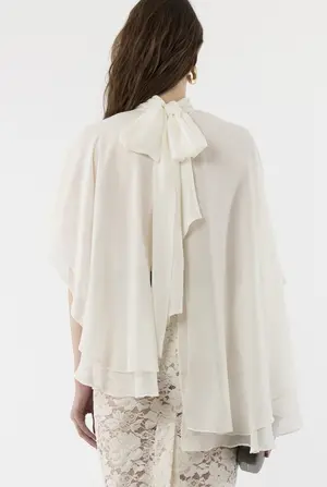Arakii Flowy Silk Cape