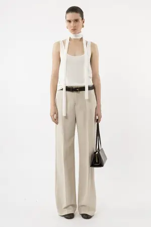 Arakii Mot Scarf Top - Off-white