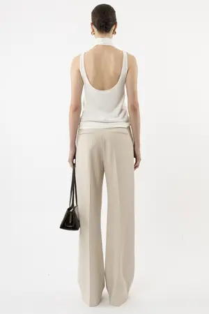 Arakii Mot Scarf Top - Off-white