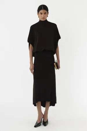 Arakii Mist Midi Dress - Dark Brown