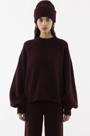 Arakii Knitted Sweater - Burgundy