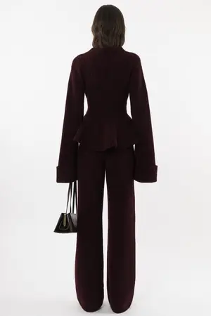 Arakii Heavy Knitted Peplum Turtleneck