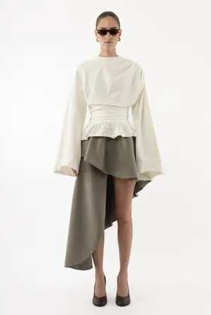 Arakii Draped Long Sleeve Shirt