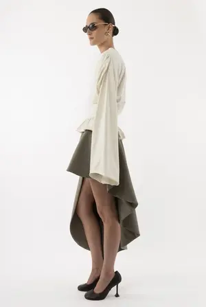 Arakii Draped Long Sleeve Shirt