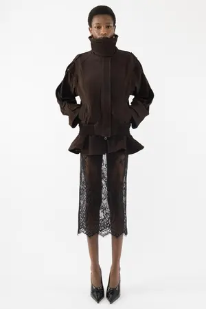 Arakii Leather Biker Jacket - Dark Brown