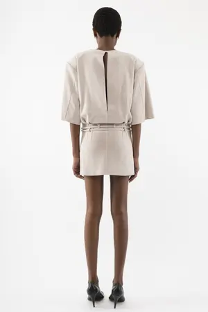 Arakii Belted Suede Dress