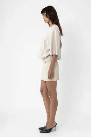 Arakii Belted Suede Mini Dress