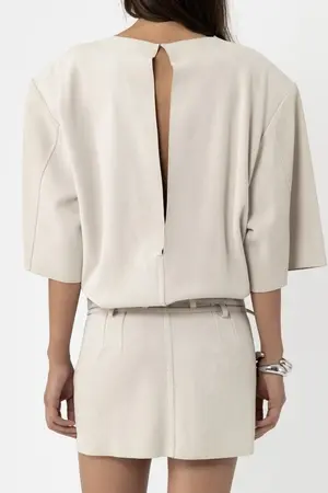 Arakii Belted Suede Mini Dress