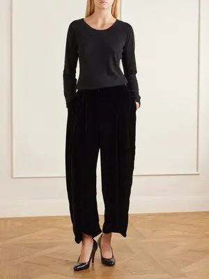 THE ROW Velvet Tapered Pants