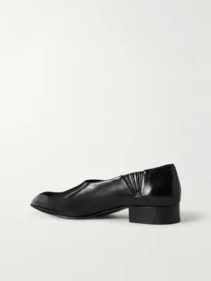 Khaite Colt Leather Slip-on Loafers - Black