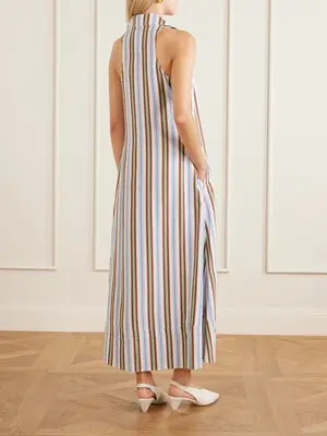 Rosie Assoulin Sleeveless Poplin Midi Dress