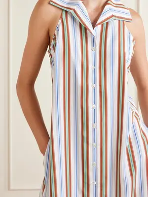 Rosie Assoulin Sleeveless Poplin Midi Dress