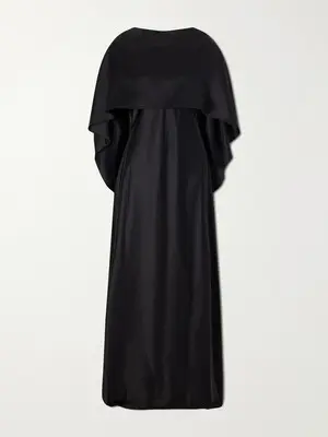 HEIRLOME Anna Silk-satin Maxi Dress - Black