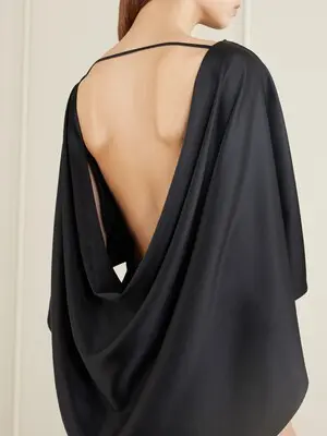 HEIRLOME Anna Silk-satin Maxi Dress - Black